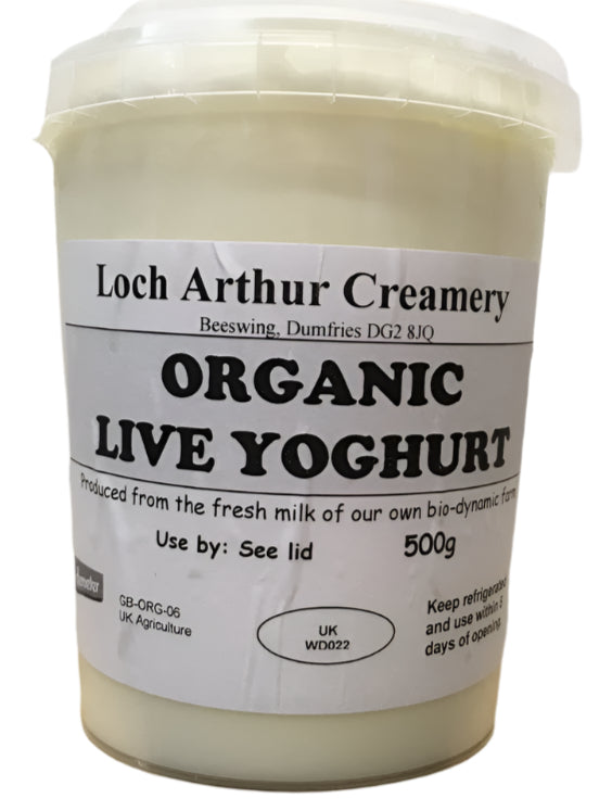 Loch Arthur Creamery Organic Live Yoghurt 500g – Valley Organics Worker ...